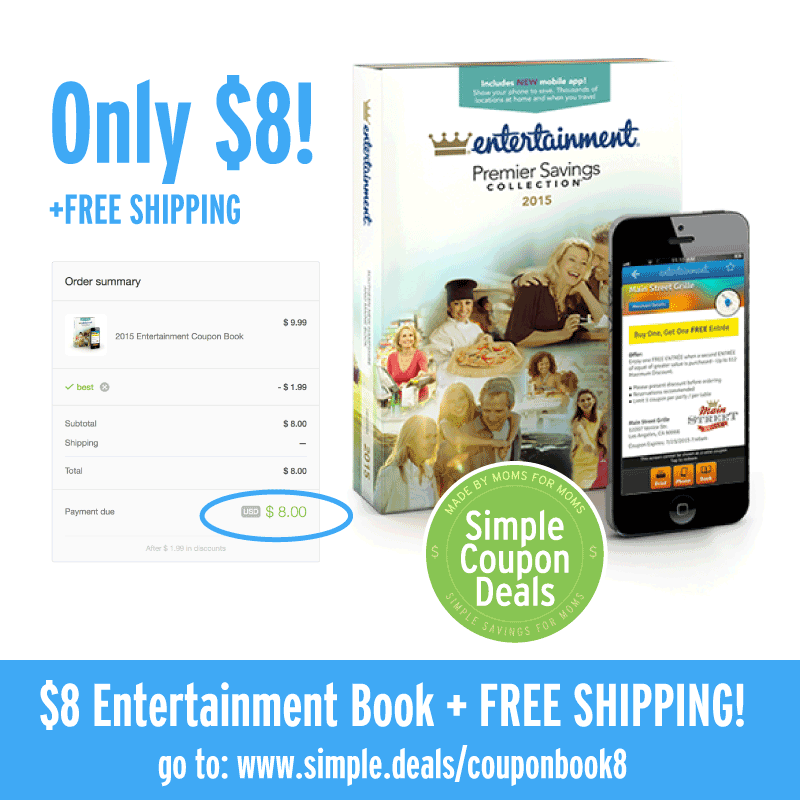 HOT! $8 Entertainment Coupon Book + FREE Shipping! Ends 5/26! - Simple ...