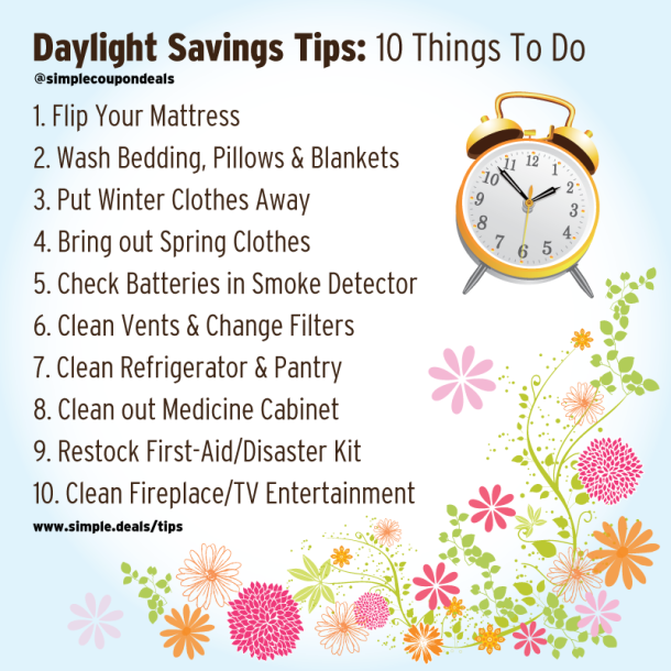 Daylight Savings Tip: 10 Things to Do When You Spring Your Clocks ...